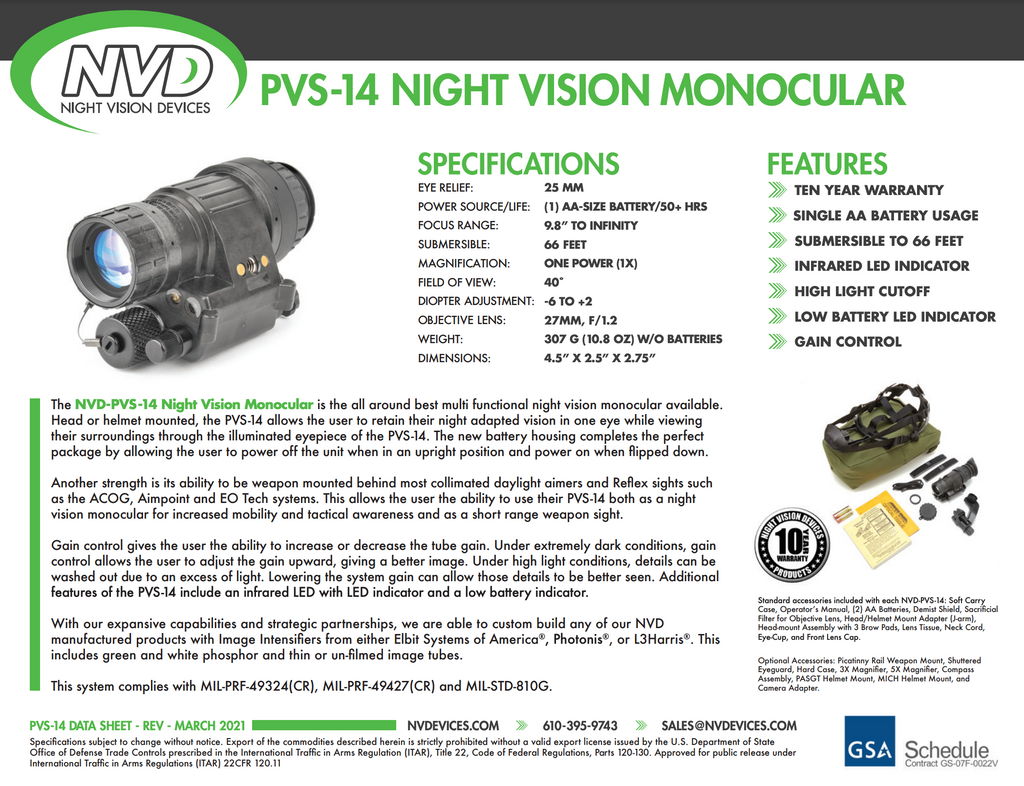 White Phosphor PVS-14 – OTDefense LLC
